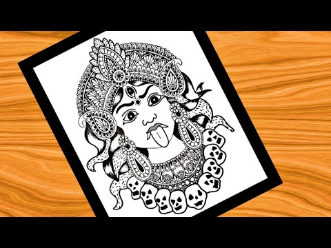 How To Draw Mandala For Beginners l Maa Kali Mandala Art l Goddess Kali ...