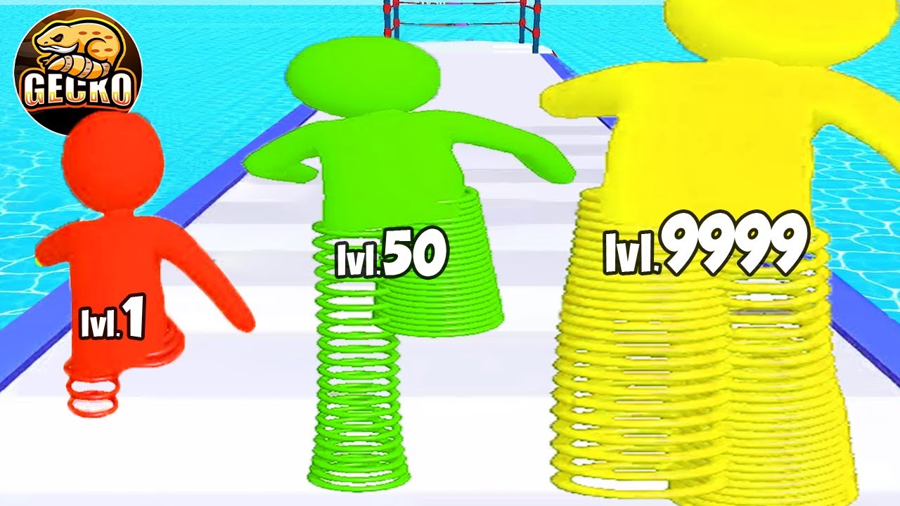 Spring Leg Runner - Level Up Runner Level 13⭐ Gameplay Walkthrough ...