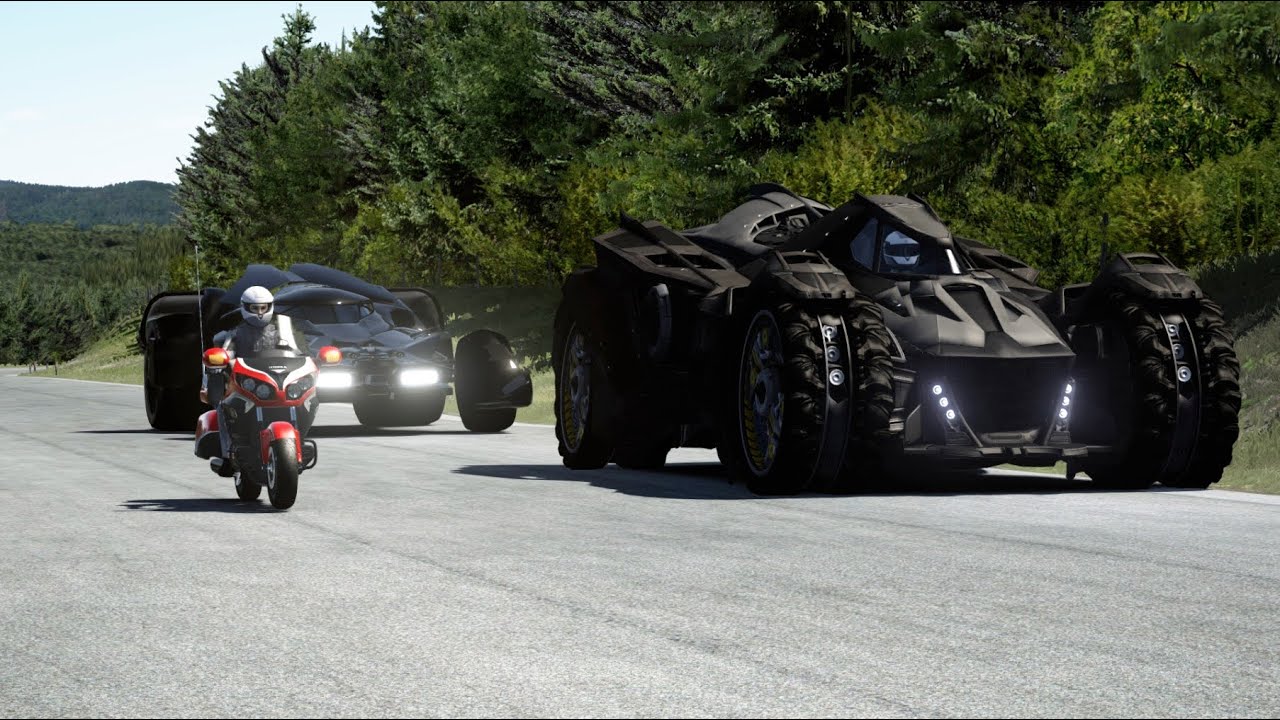 Honda GL1800 Gold Wing vs Batmobile Batman Arkham Knight vs Batmobile ...