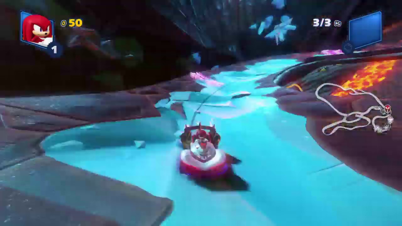 Team Sonic Racing - Hidden Volcano - Standard Race - Knuckles - YouTube