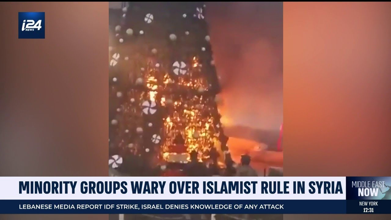 Christmas tree in Syria burns as minorities wary over Islamist rule ...