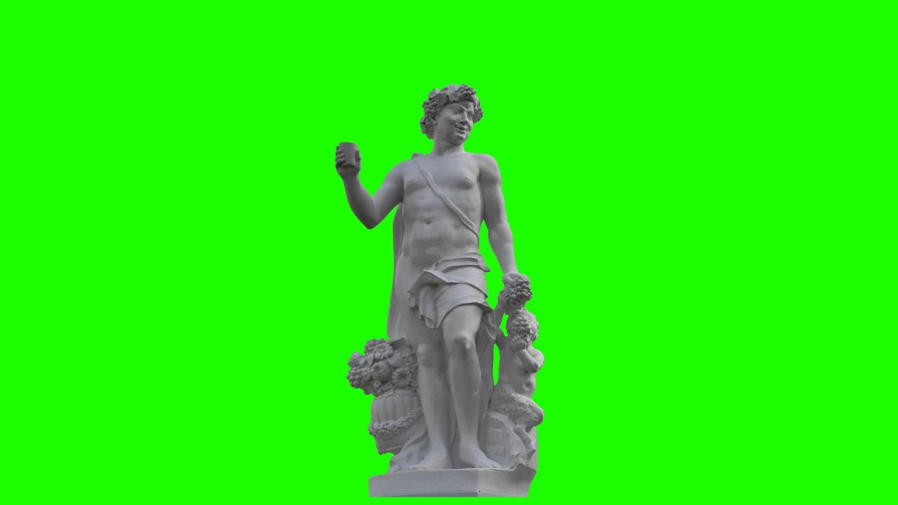 greek boy statue in green screen free stock footage - YouTube