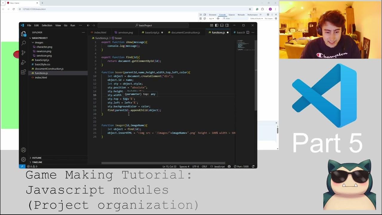 Game Making Tutorial Part 5: Javascript Modules (Project Organization) - YouTube