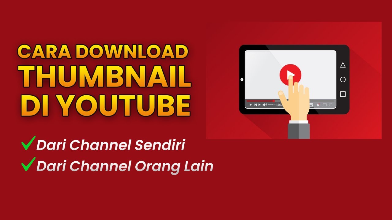 Cara Download Thumbnail Video Di Youtube - Belajar Youtube Pemula - YouTube