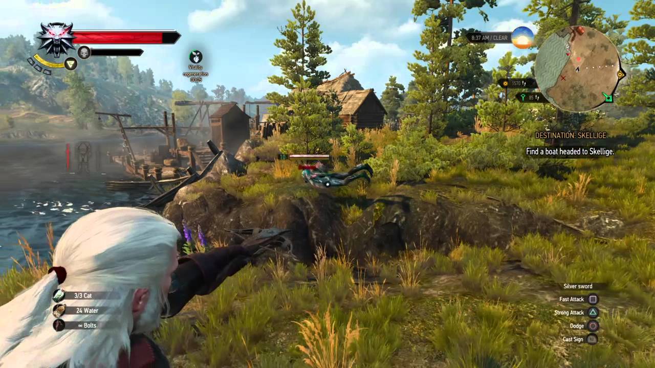 The Witcher 3 (FLYING DROWNER???) - YouTube