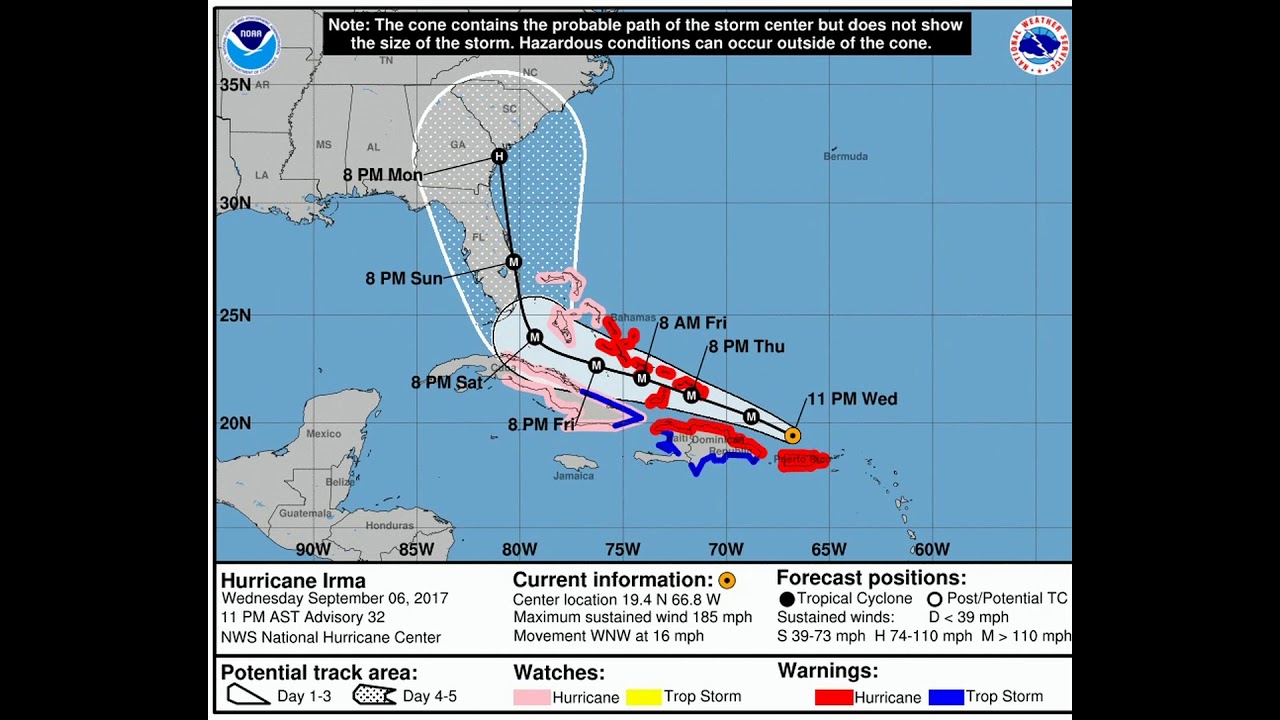 IRMA Cone 9 8 11AM Update - YouTube