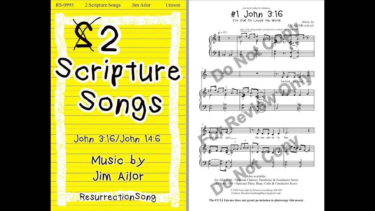 2 Scripture Songs (Unison, opt. Flute, Clarinet, Trombone, Harp ...