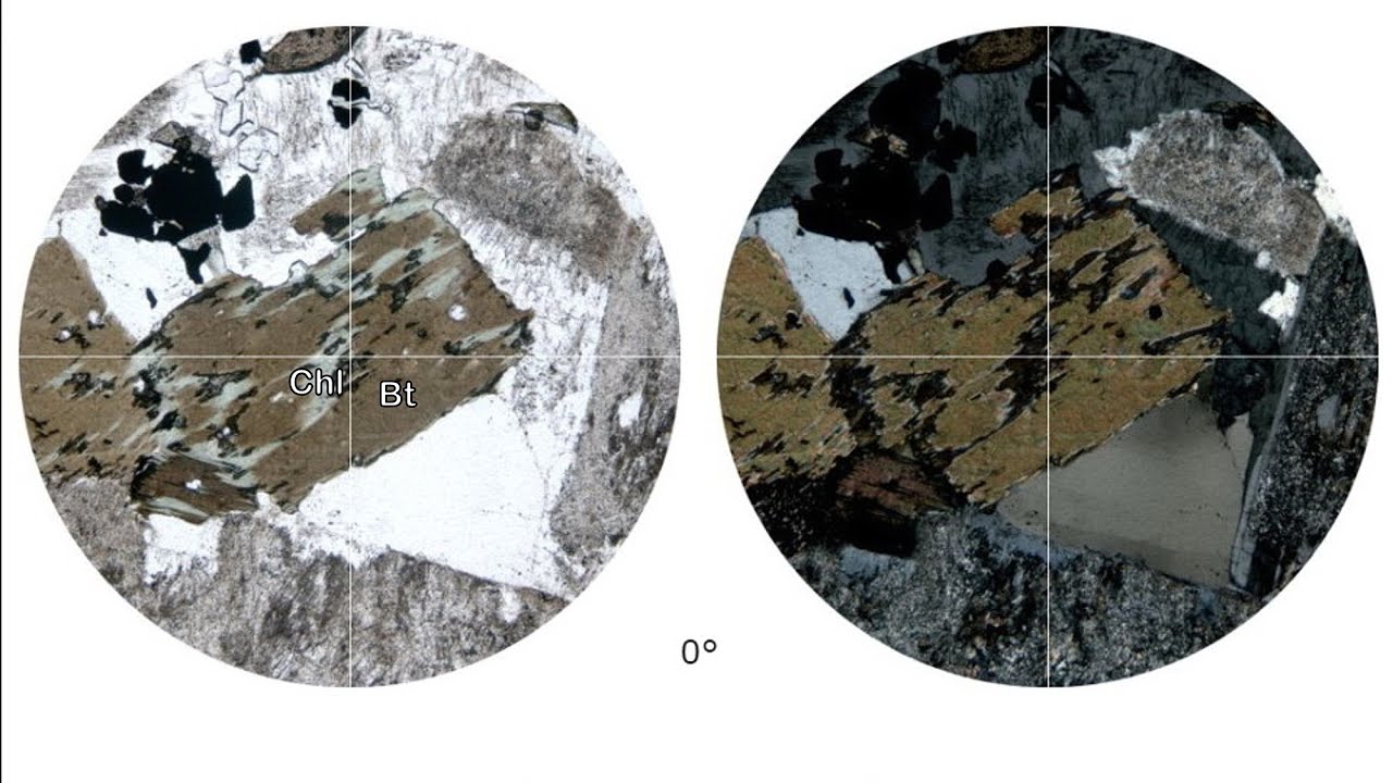 Virtual Microscope: Βιοτίτης, Χλωρίτης / Biotite, Chlorite - YouTube