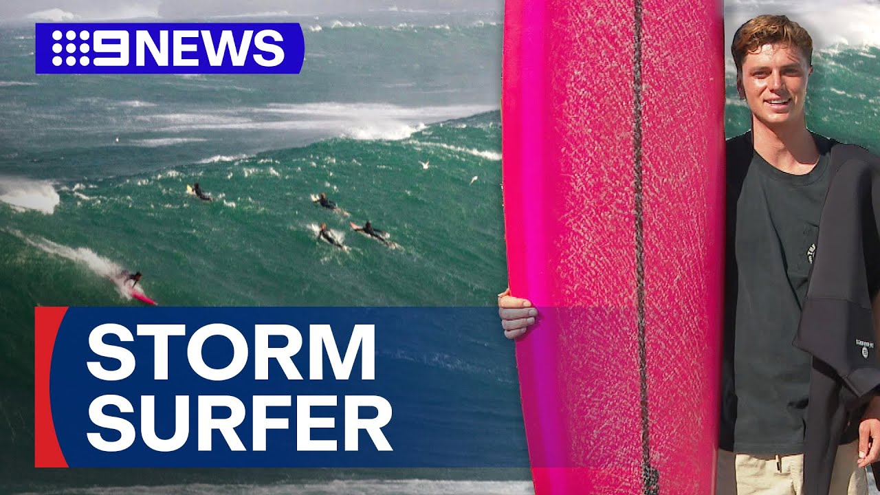 Storm surfer: Daring local tackles biggest Sydney waves in years | 9 ...