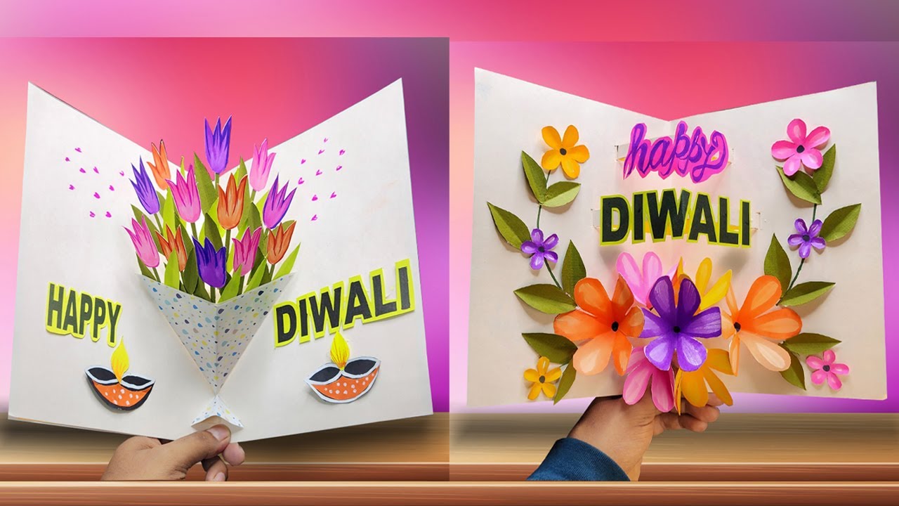 DIY Diwali Pop up card / Handmade Diwali greeting card / How to make ...