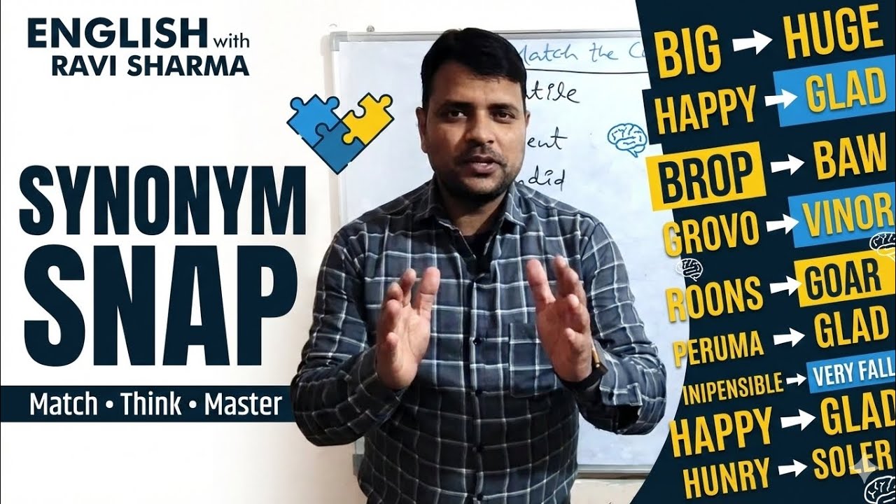 Synonym Snap: Match • Think • Master” | English with Ravi Sharma - YouTube