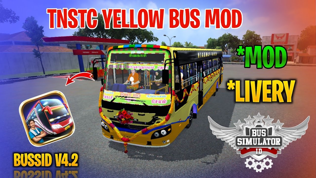 New Tnstc Yellow Bus Mod Tamil | Bus Simulator Indonesia | Tnstc Yellow ...