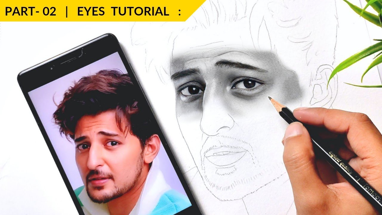 Darshan Raval Drawing || Eye Drawing Tutorial || How to Draw Realistic ...