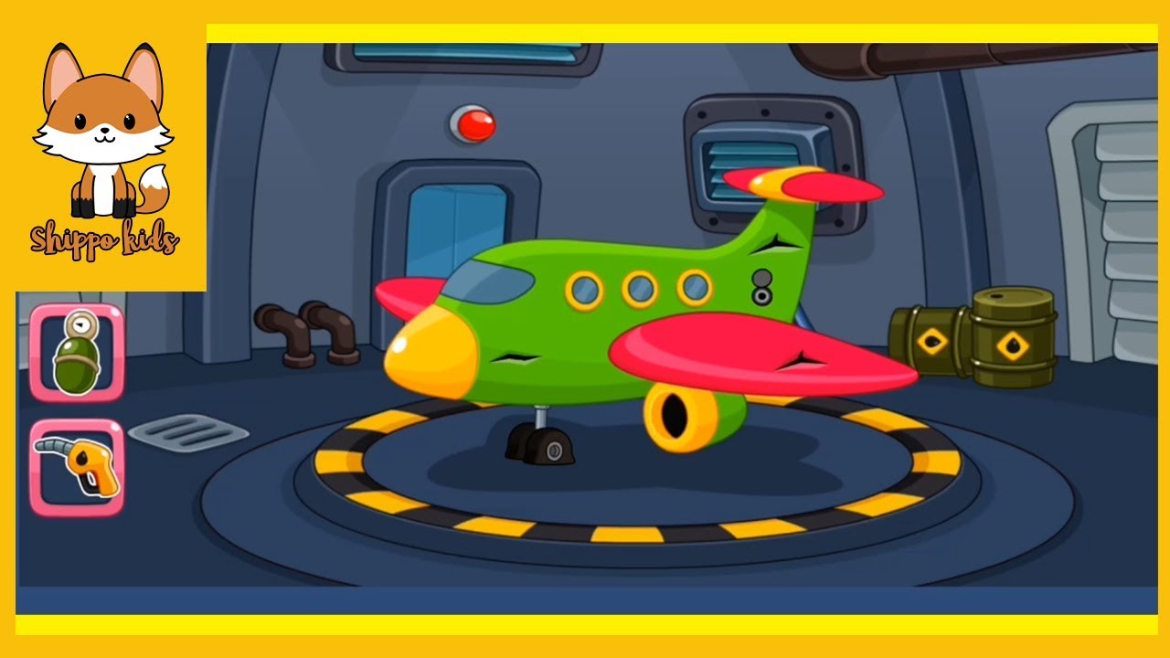 Airplane Cartoon for kids Airport story simulator | The airport diary ...