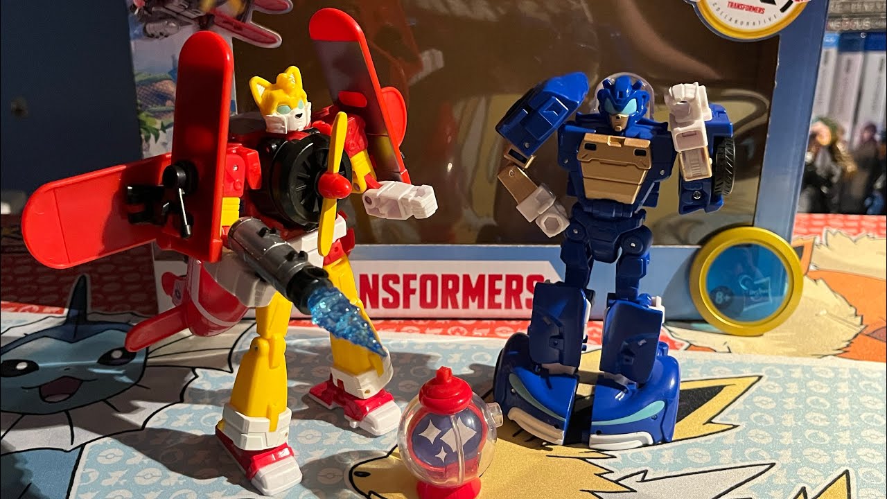 Sonic X Transformers Wingtail & Blue Booster crossover figures review ...