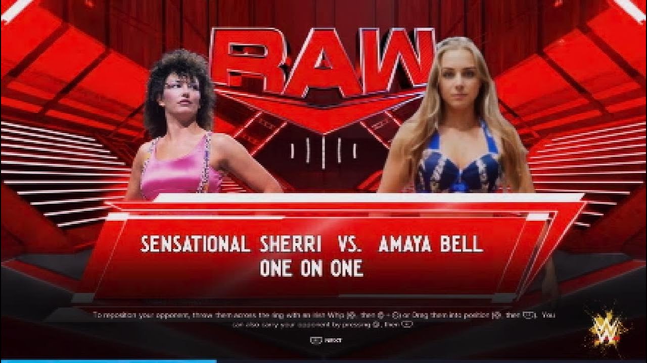WWE Raw| Amaya Bell vs Sensational Sherri WWE2K24 - YouTube