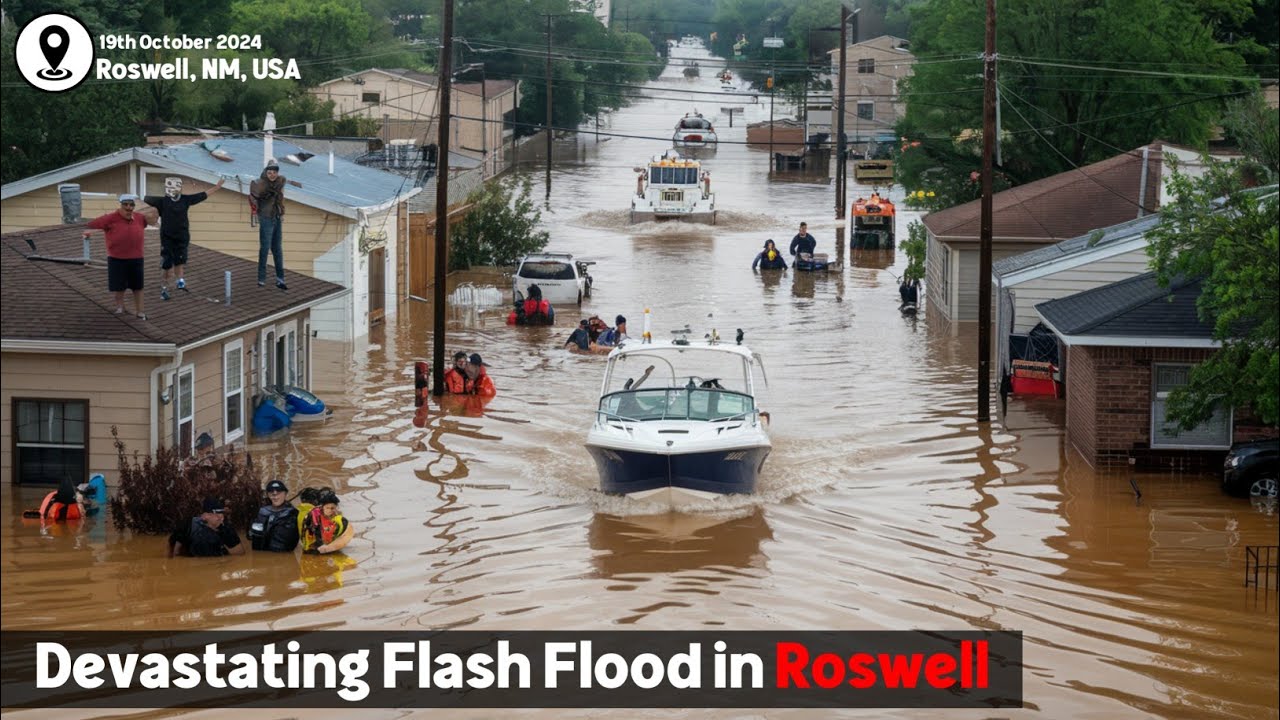 Severe Flash Flood in Roswell, New Mexico: Roads Closed, Emergency ...