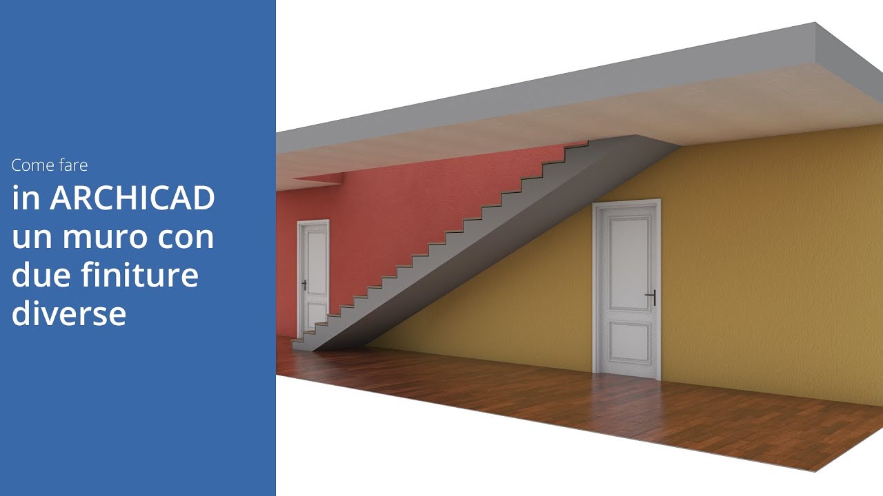 Come fare in ARCHICAD un muro con due finiture diverse - YouTube
