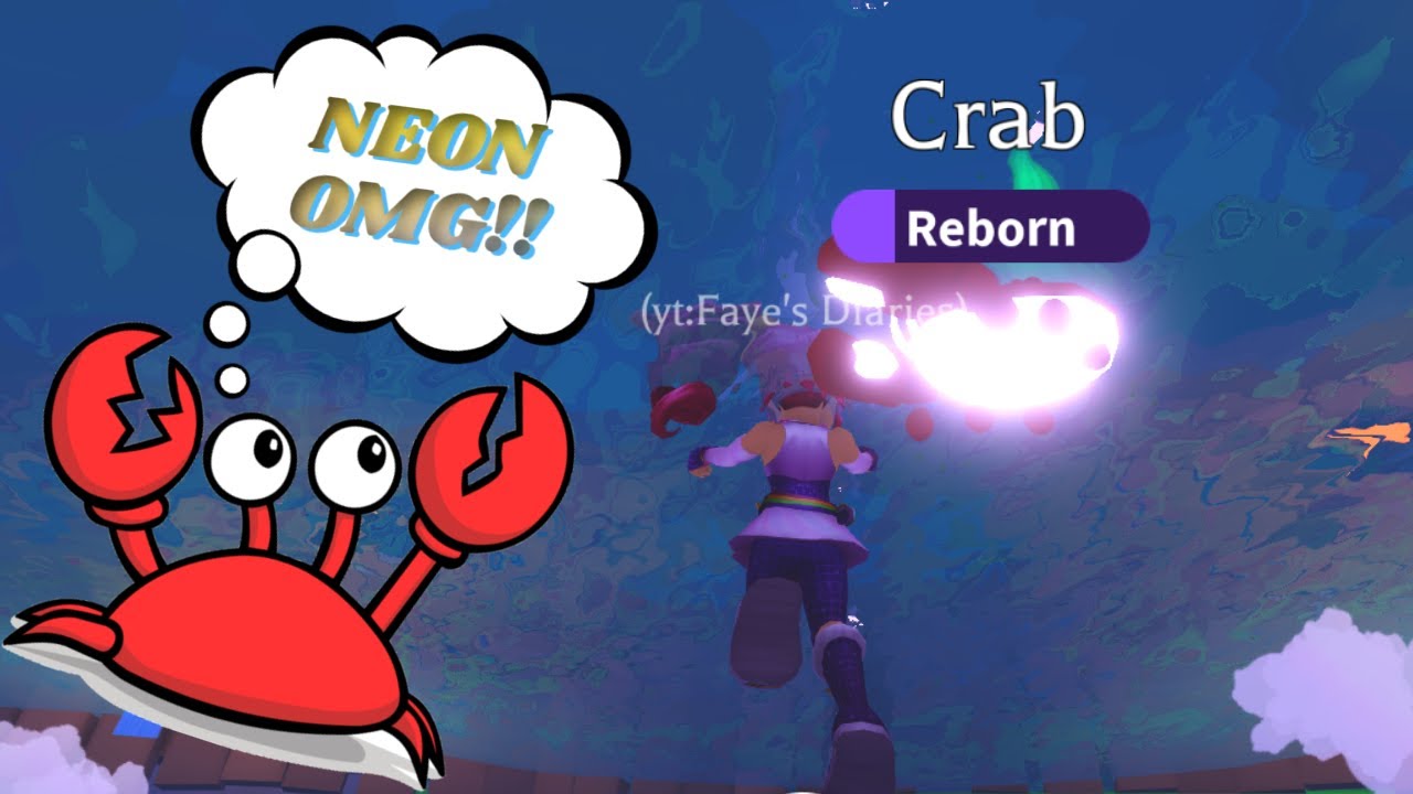 MAKING 8 OCEAN PETS NEON and MEGA NEON: Crab from the Adopt Me Roblox ...