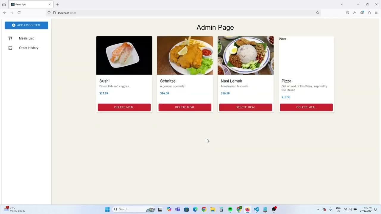 Food Order Web Application - YouTube