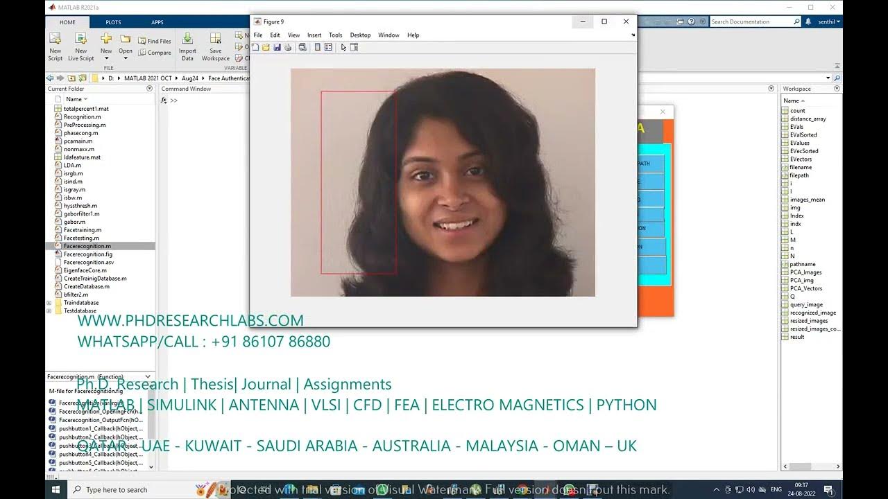 Face recognition and authentication using PCA - Principal component analysis - MATLAB PHD ...