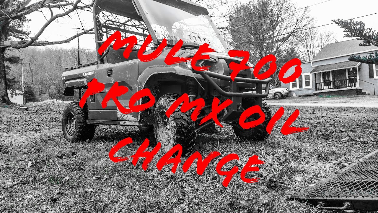 2021 Kawasaki Mule 700 Pro Mx oil change #kawasaki #diy #atv #sxs - YouTube