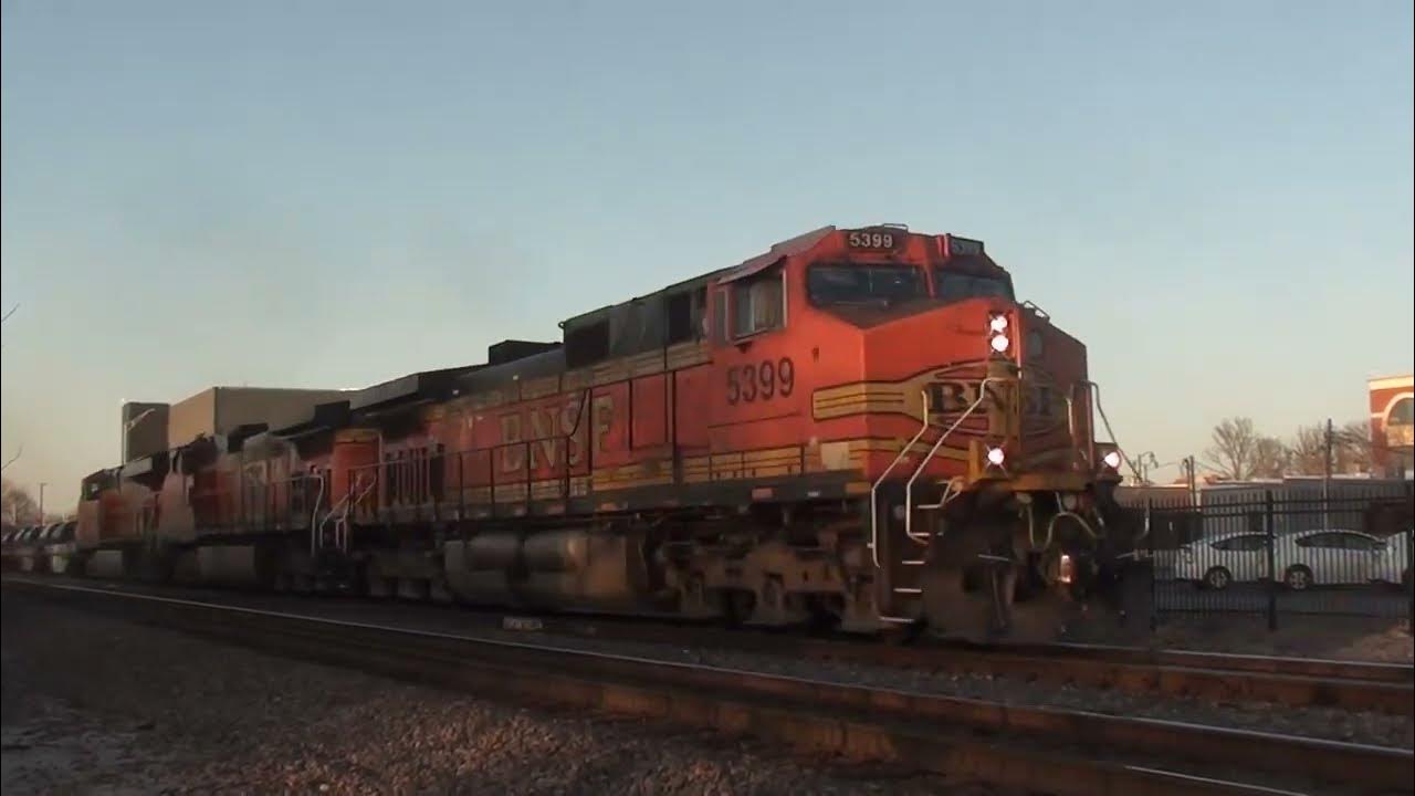 BNSF #5399 Leads BNSF H-GALBAR. Olathe, KS 2/24/24 - YouTube