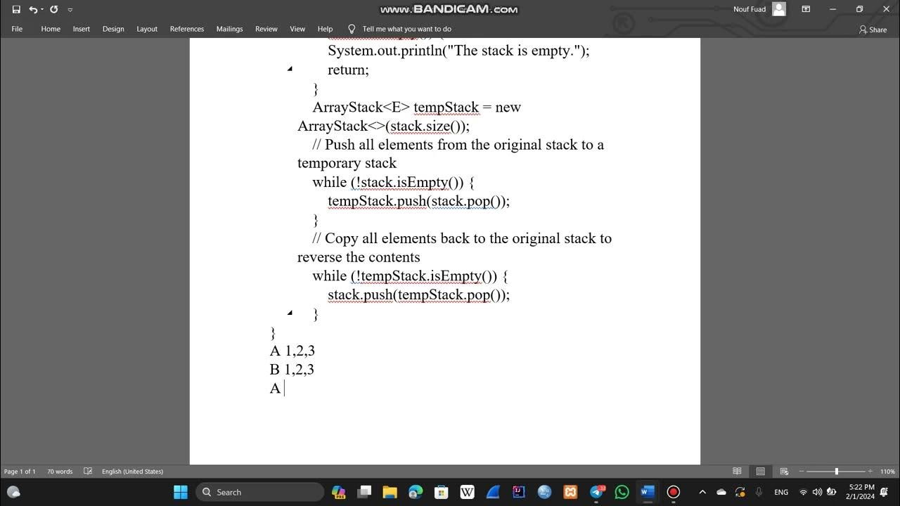 Stack: Write a method that reverses the contents of the specified stack - YouTube