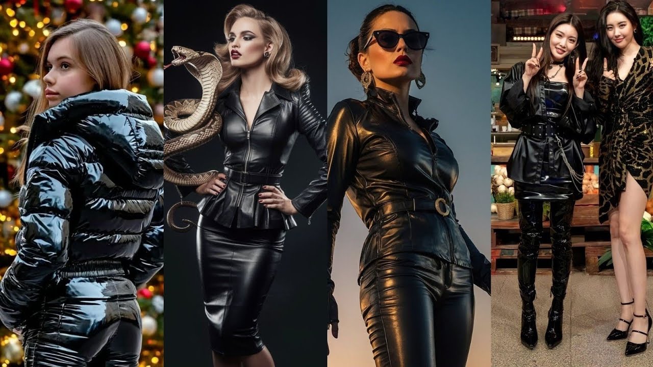 eye catching style ladies vinyl dress - YouTube