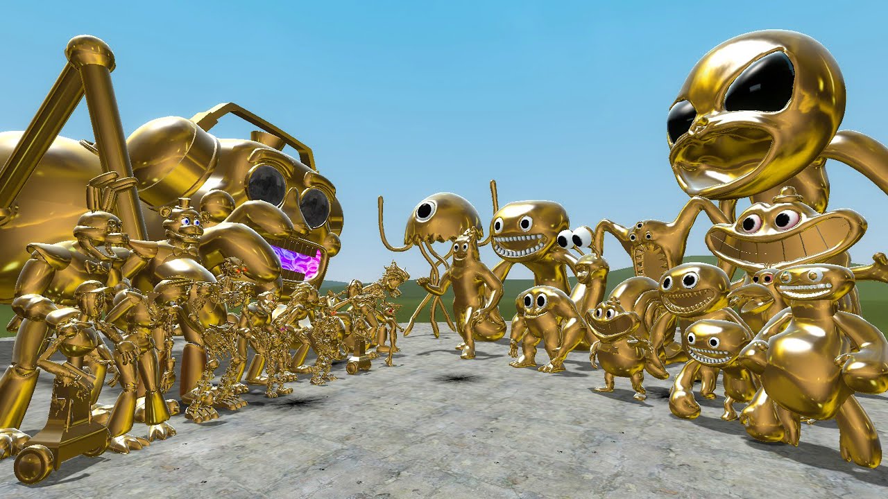 NEW GOLDEN GARTEN OF BANBAN 2 FAMILY!? VS ALL GOLDEN FNAFs 1-9 SECURITY ...