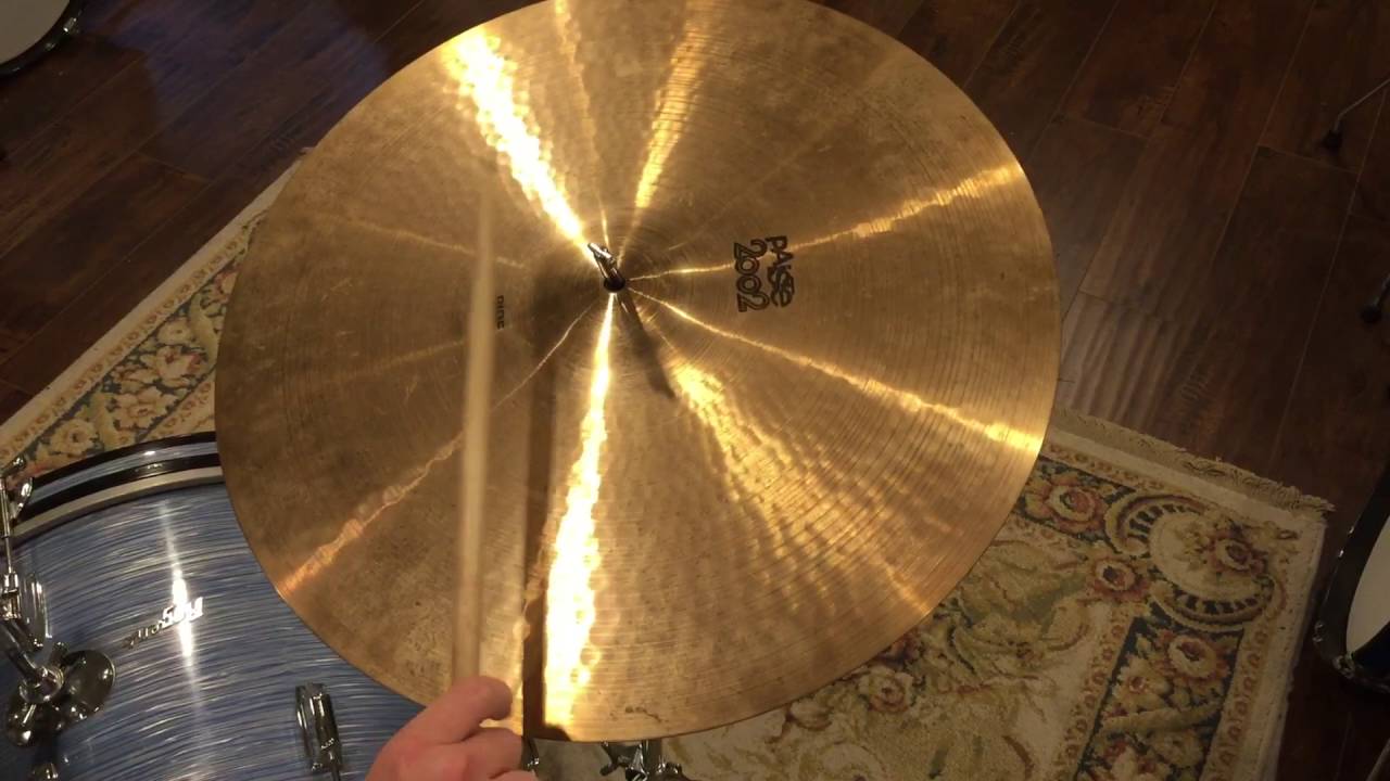 20" 1978 Paiste 2002 Black Label Ride Cymbal # 400 - YouTube