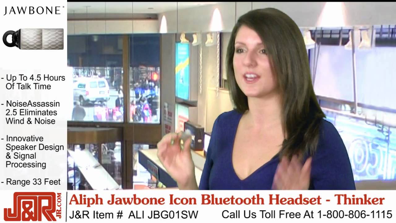 Aliph Jawbone Icon Bluetooth Headset - Thinker - YouTube