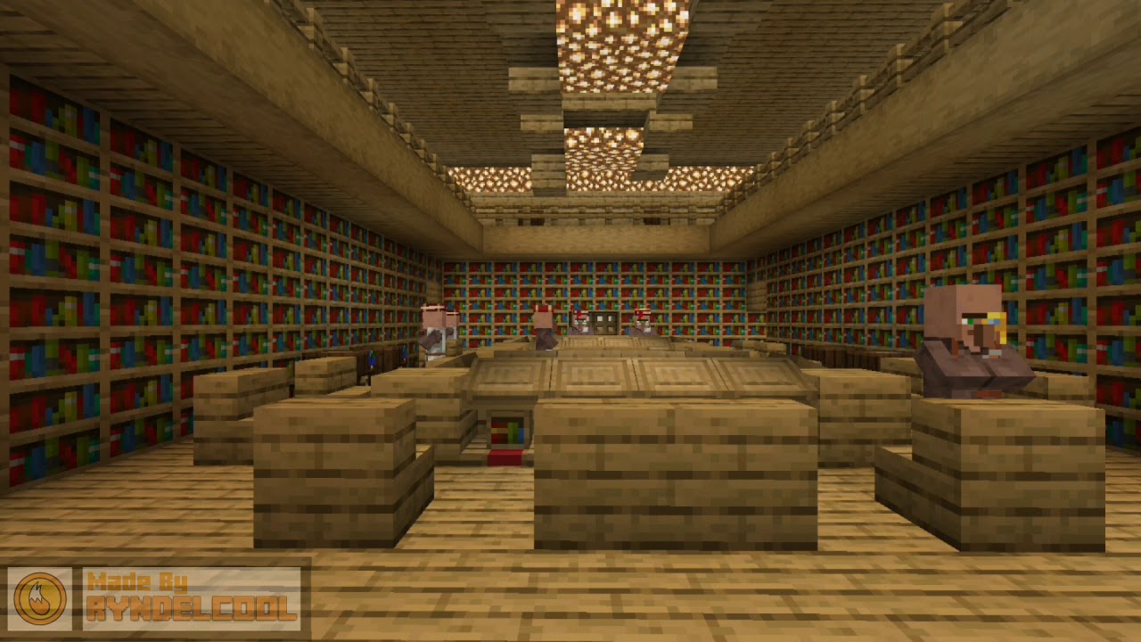 Minecraft Villagers In A Library - YouTube