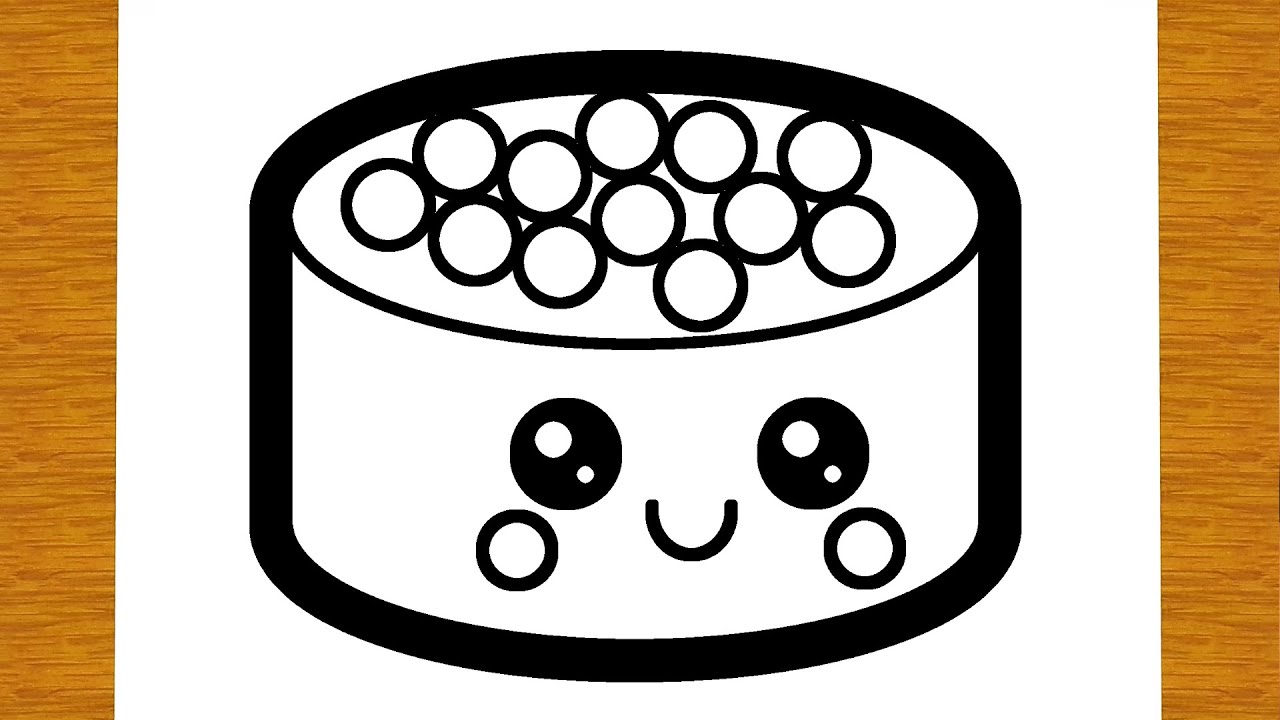 HOW TO DRAW A CUTE SUSHI | Easy drawings - YouTube