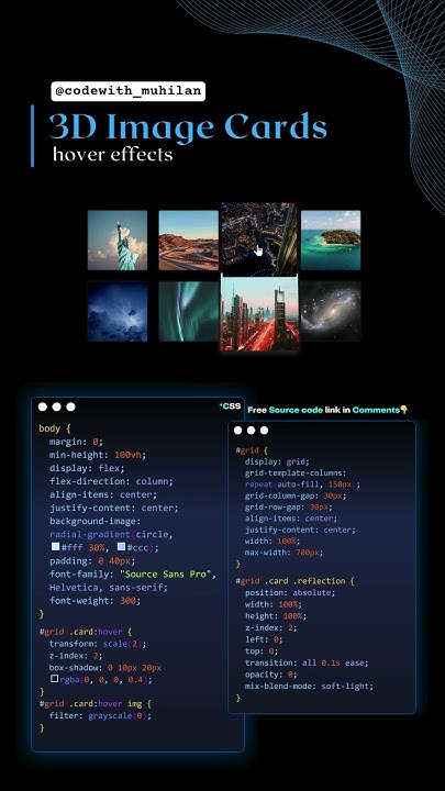 3d Image Cards Codewith Muhilan Css Coding Navbar Youtube