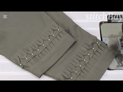 Trousers design cutting and stitching|Beautiful design |StitchBay - YouTube