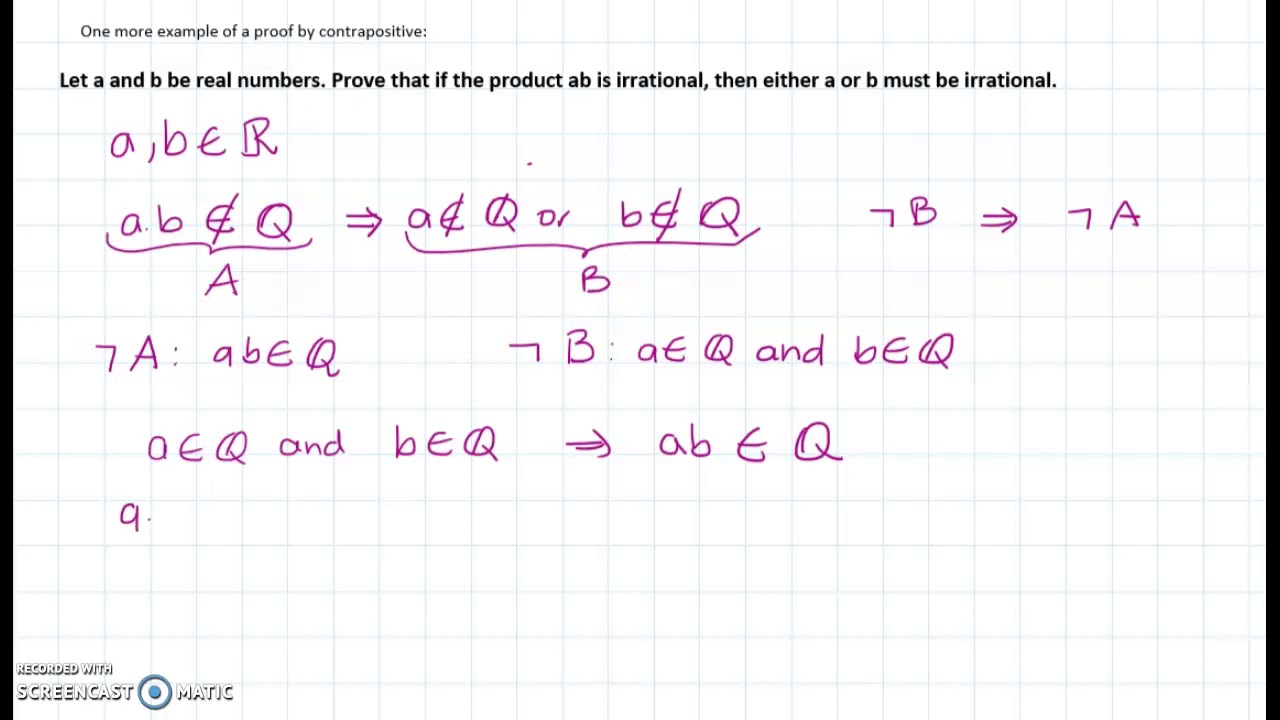 1i Math AA HL /contrapositive /example - YouTube