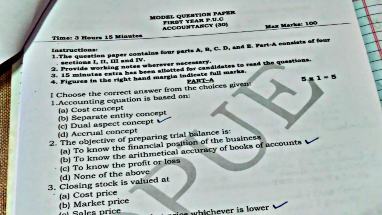 1st PUC ACCOUNTANCY MODEL QUESTION PAPER 2023 SOLVED PAPER ACCOUNTANCY 1st-puc-accountancy-model-question-paper-2023-solved-paper-accountancy