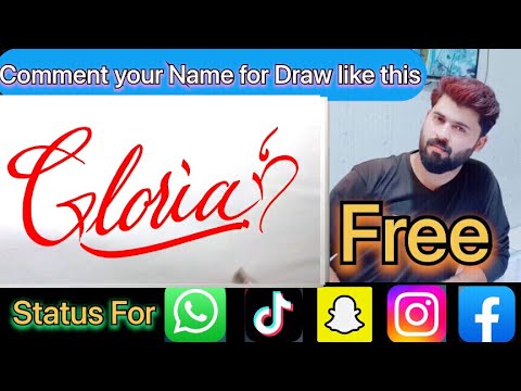 Gloria Name Signature Calligraphy Status | How to Cursive write with ...