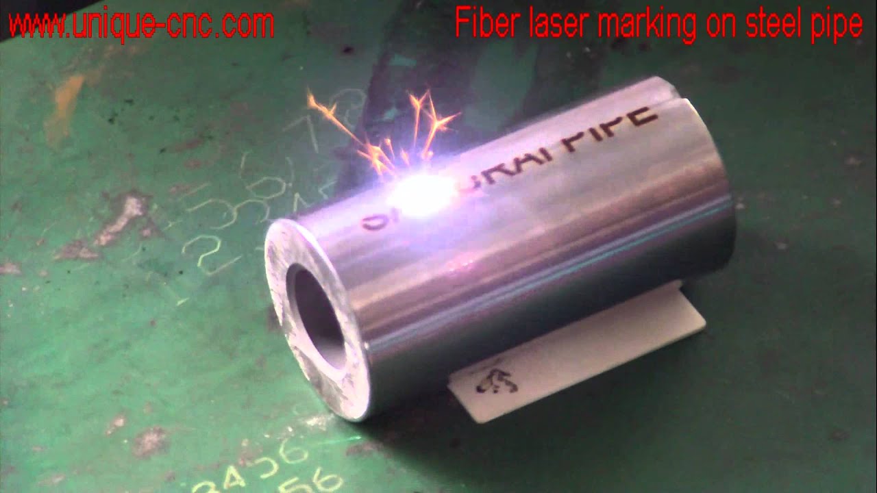 Fiber Laser Marking On Steel Pipe - YouTube