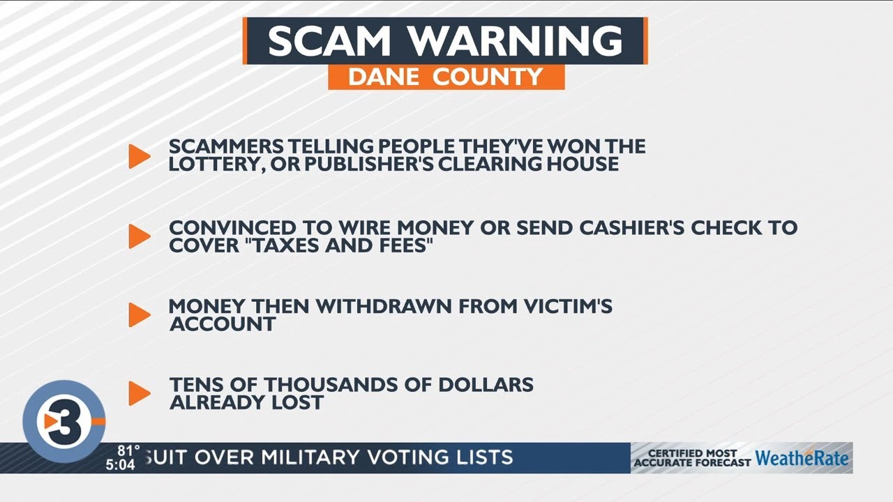 Dane County Sheriffs Office Warns Of Scammers Posing As Publishers