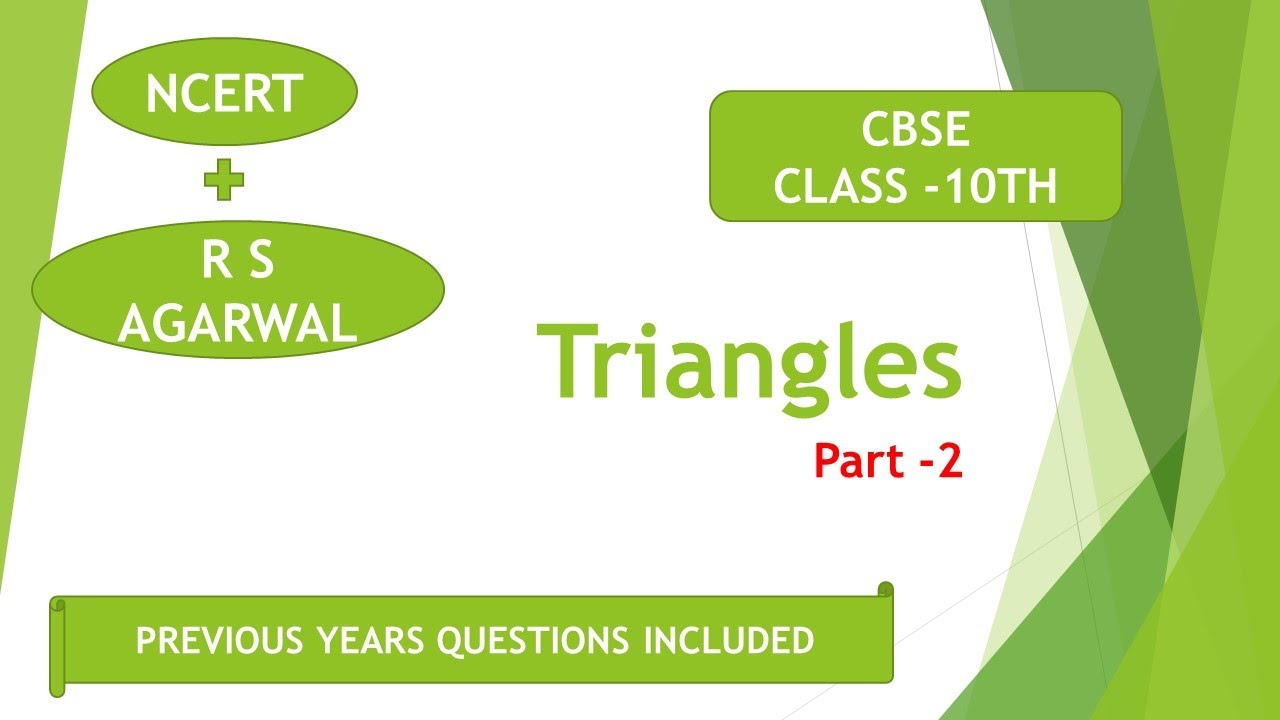 Triangles (part - 2)/CBSE class 10/Theorems related to triangles - YouTube