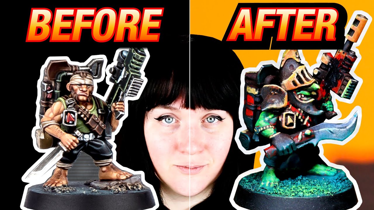 Turning Hobbits into Goblins for my Warhammer 40k Ork Army - YouTube