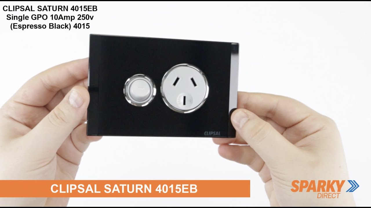 CLIPSAL SATURN 4015EB | Single GPO 10Amp 250v (Espresso Black) 4015 ...