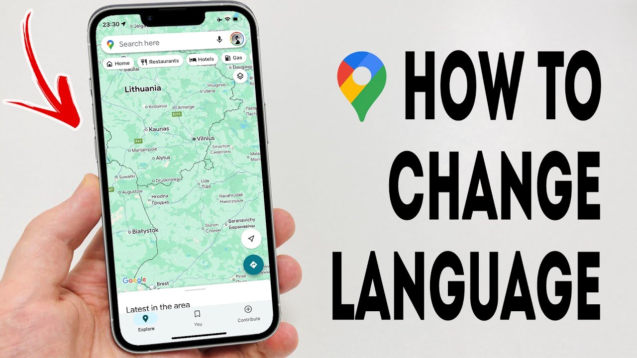 How To Change Language In Google Maps On iPhone - Full Guide - YouTube