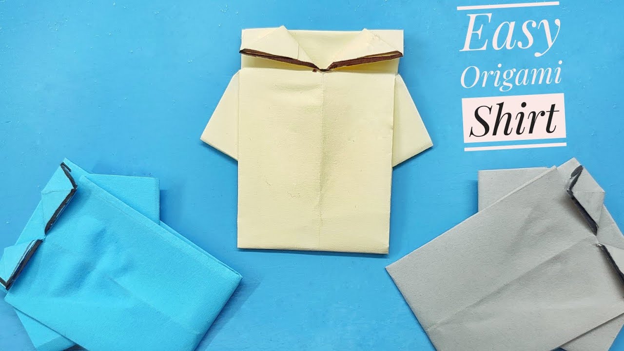 Easy Origami Shirt tutorial / Step by Step easy origami Papercraft #5 ...