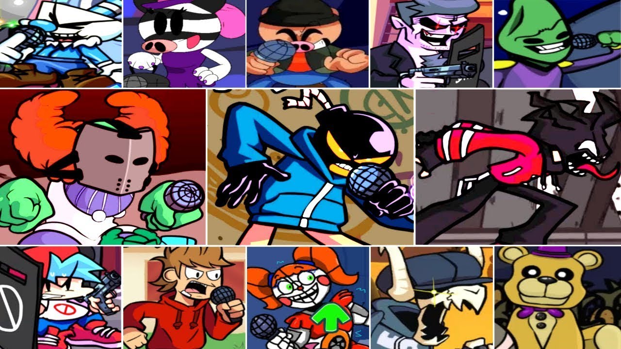 FNF ALL NEW MODS COMPILATION (Whitty, Tricky, Tabi, Agoti, Piggy, FNaF ...