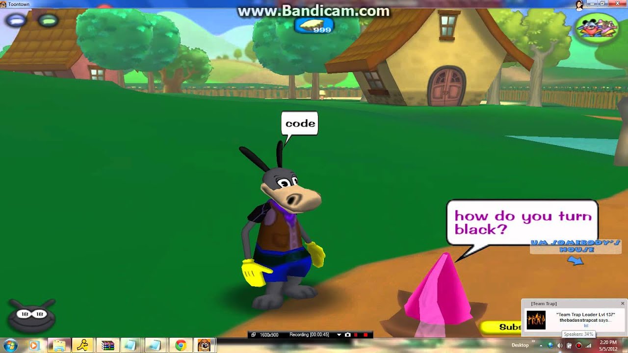 toontown changing toon color - YouTube