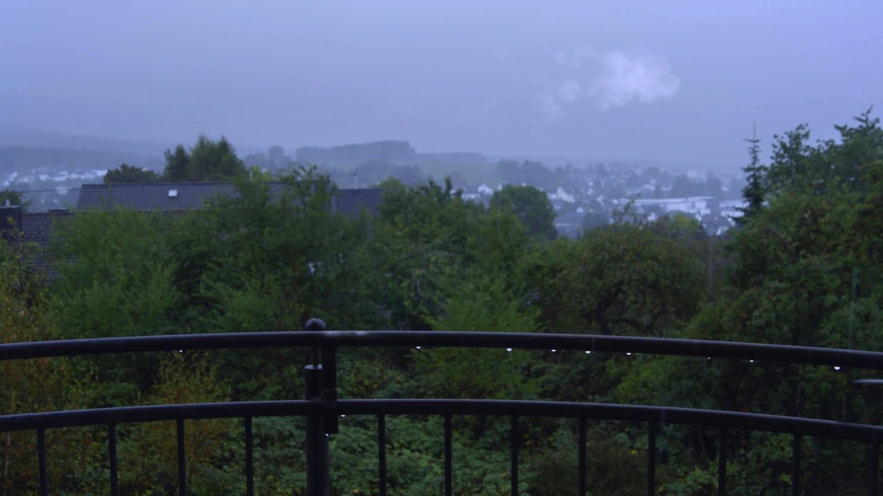 In My Balcony Mild Lightning Thunderstorm Rainy Morning Just Relaxing ...