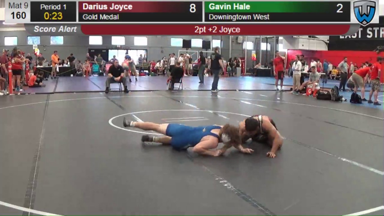 2381 Junior Men 160 Darius Joyce Gold Medal vs Gavin Hale Downingtown ...